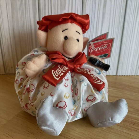 Coca Cola | Holiday | Vintage Coca Cola Plush Elf With Coke Bottle ...